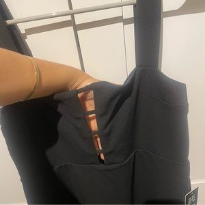 Express | Dresses | Nwt Express Cut Out Ladder Front Black Mini Dress ...